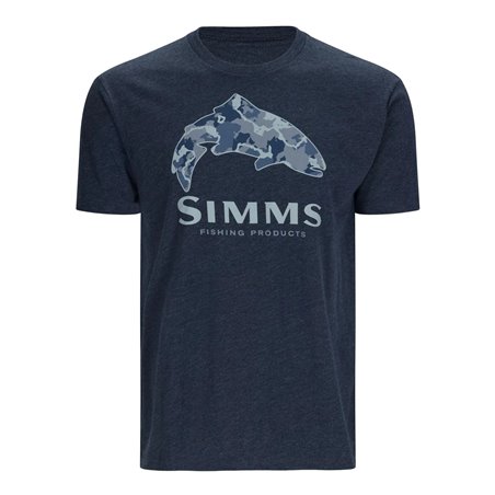Simms M's Trout Regiment Camo Fill T-Shirt Navy Size (Clothing) Medium ...
