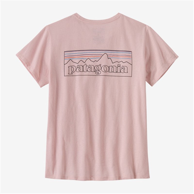 Patagonia W's P-6 Logo Respon Tee Outline Whisker Pink Size (Clothing ...