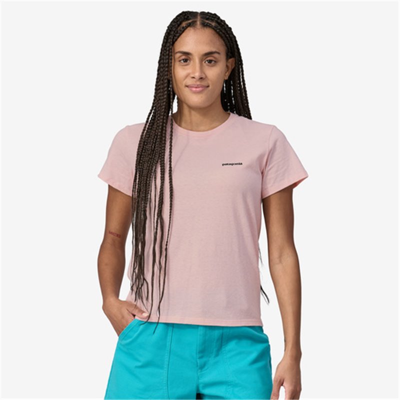 Patagonia W's P-6 Logo Respon Tee Outline Whisker Pink Size (Clothing ...